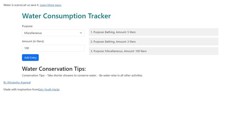 Water Conservation Tracker | Devpost