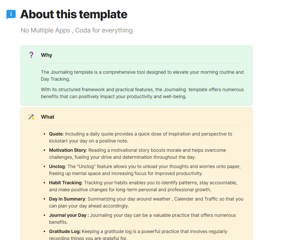 Journaling Template | Devpost