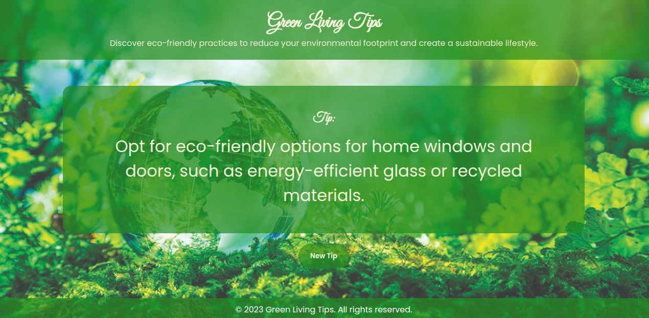 Green Living Tips | Devpost
