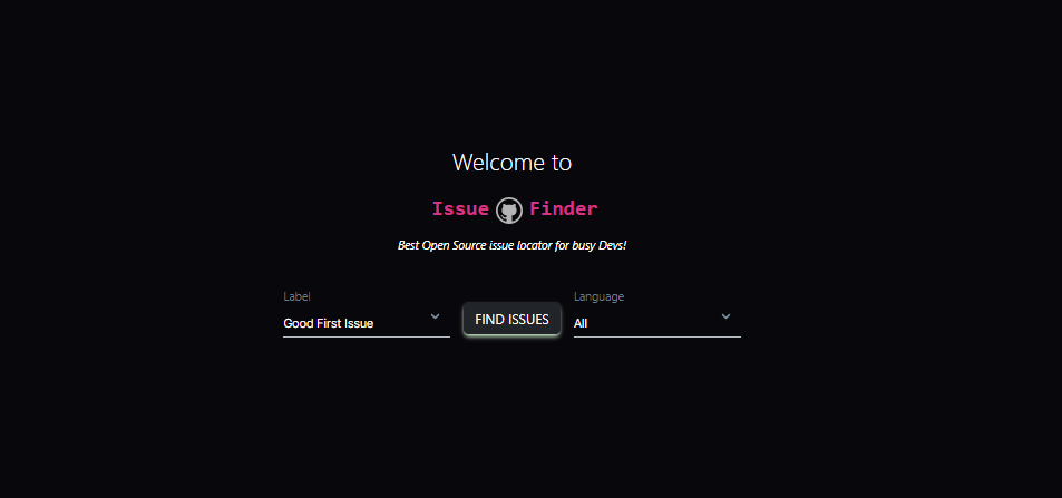 Github Issue Finder Devpost