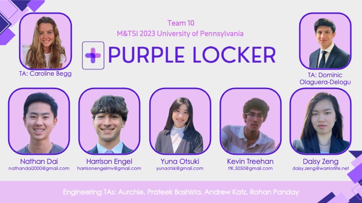 Team 10: Purple Locker | Devpost