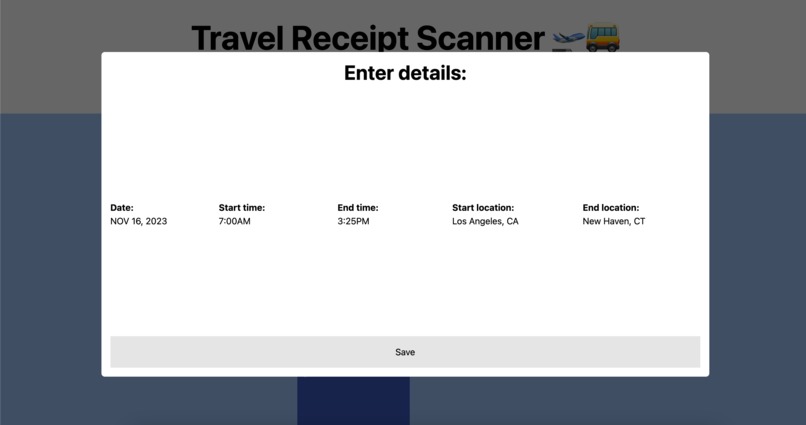 Travel Receipt Tracker | Devpost