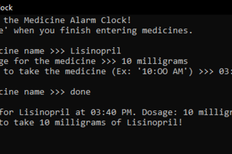 Medicine Alarm Clock (Beginner) | Devpost