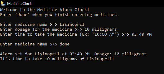 Medicine Alarm Clock (Beginner) | Devpost
