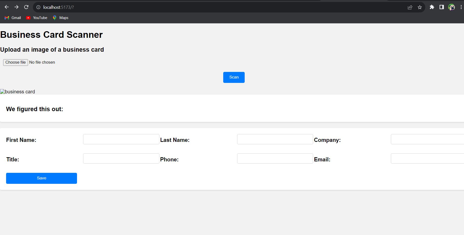 Business card scanner | Devpost