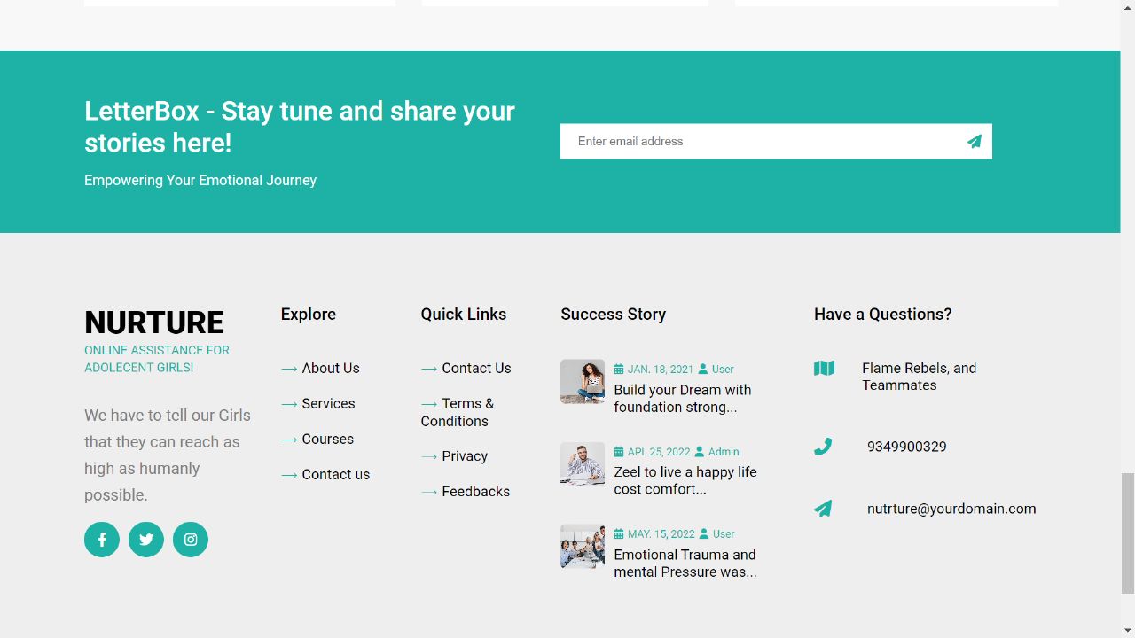 Team 196_Nurture: All in Solution for Adolecent Girls | Devpost
