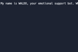 WALDO-- The Emotional Support Bot | Devpost