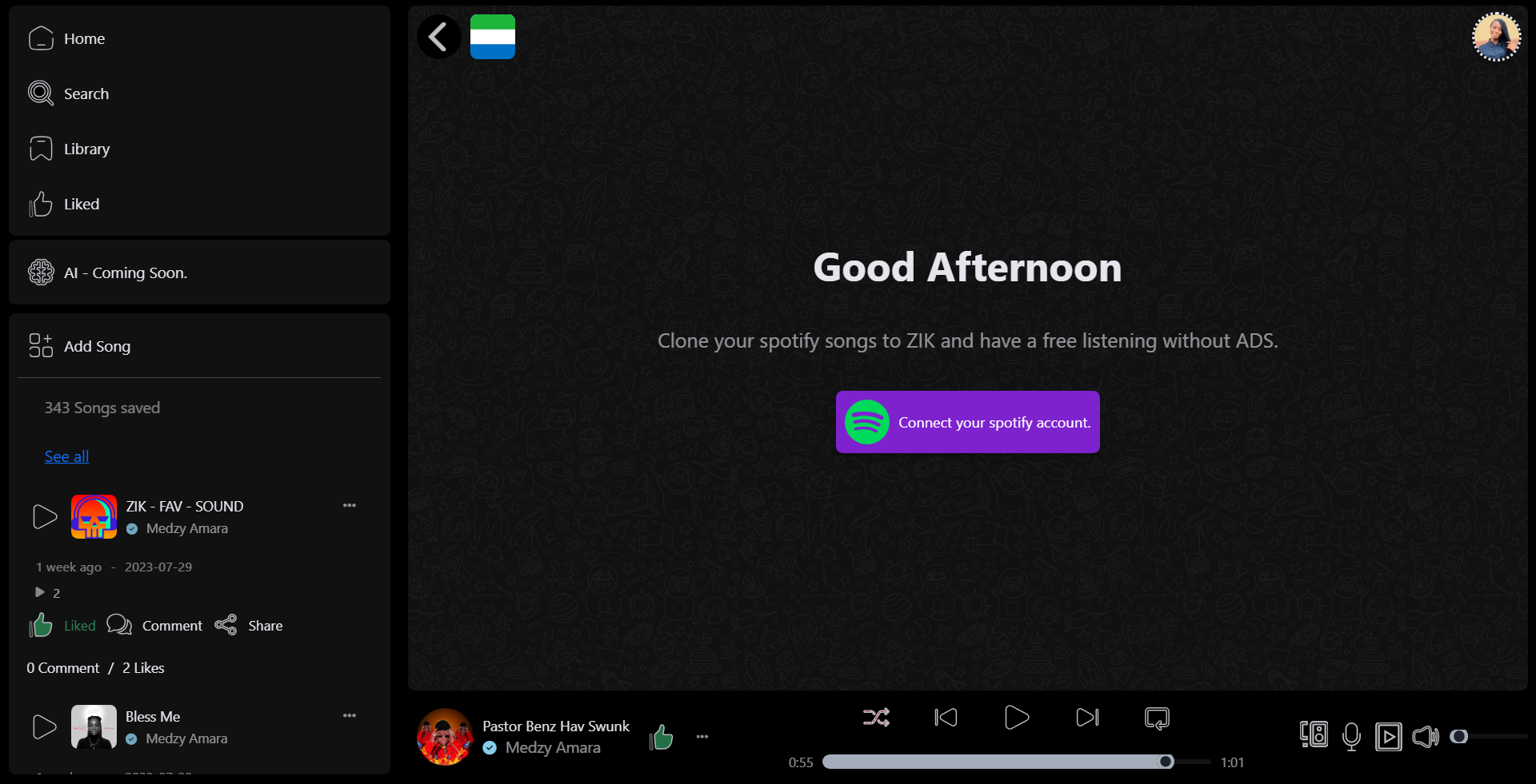 Zik - Music Web Application | Devpost