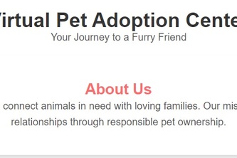 Virtual Pet Adoption Center | Devpost