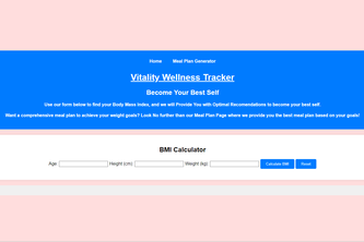 Vitality Wellness Tracker | Devpost