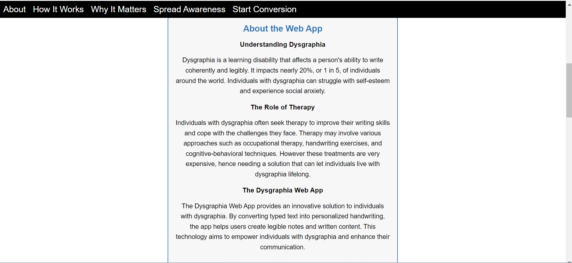 Dysgraphia web app | Devpost