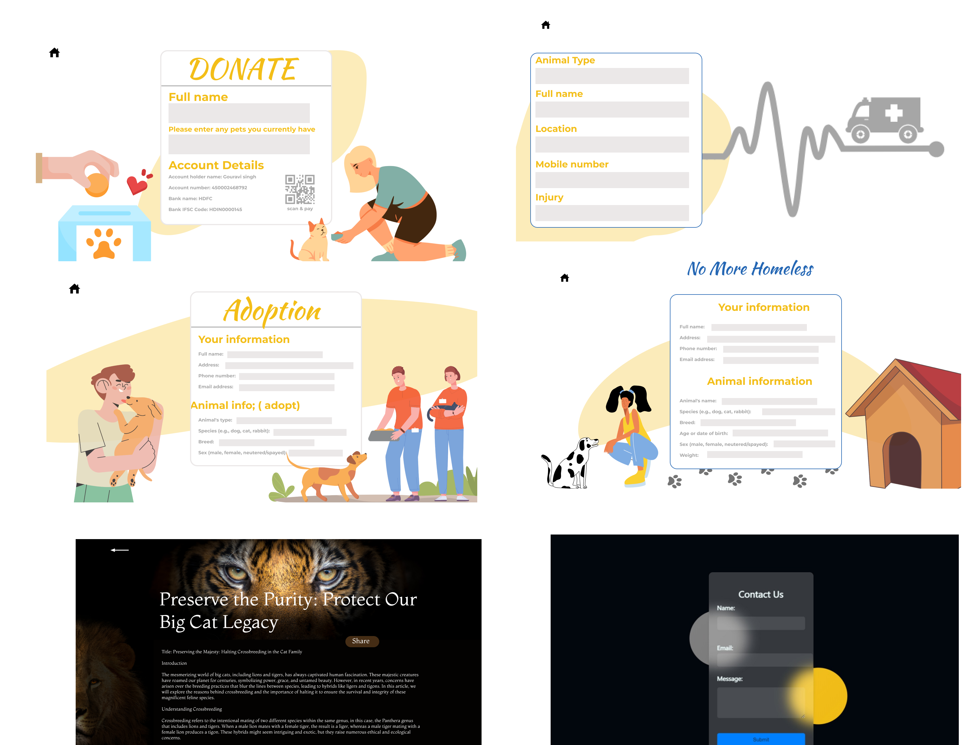 Animal welfare and awareness site | Devpost