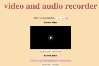 video and audio recorder | Devpost