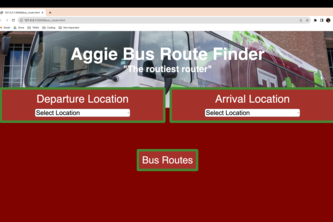 Aggie Bus Route Finder | Devpost