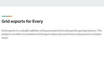 Grid esports for Every | Devpost