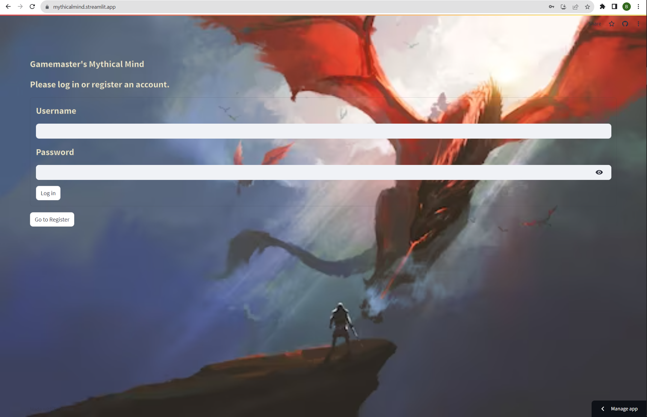 Gamemaster's Mythical Mind | Devpost