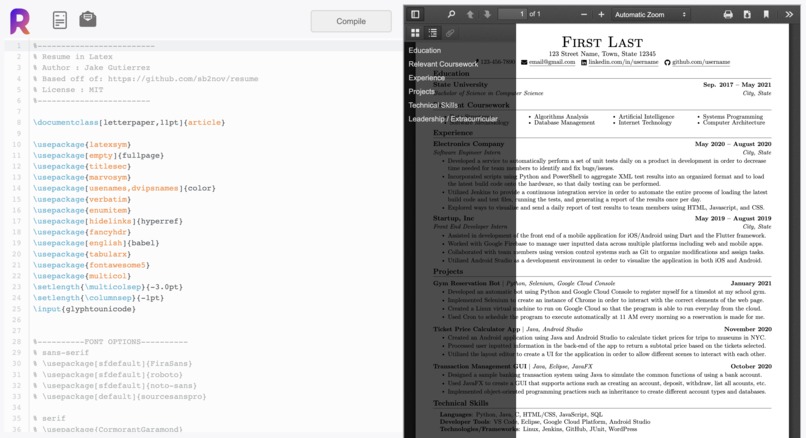 Resumex | AI Latex Resume Maker | Devpost
