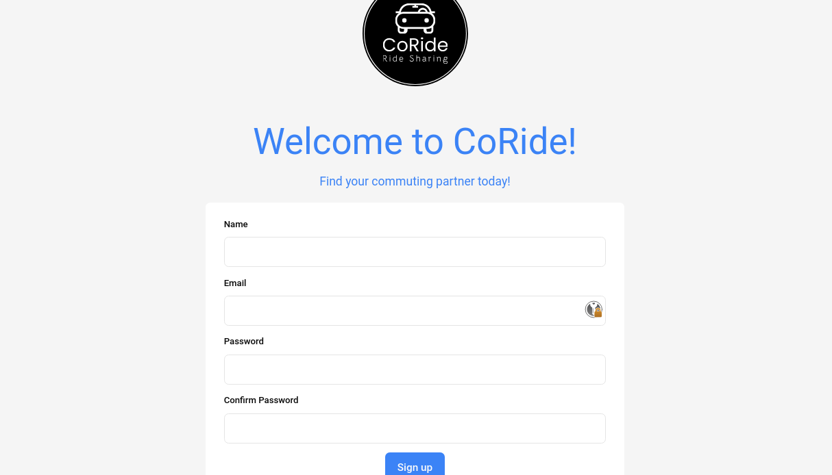 Co-Ride | Easy Ride Sharing! | Devpost