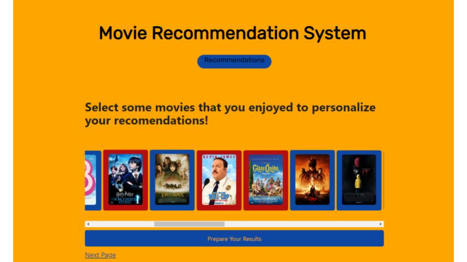 Movie Recommendation | Devpost