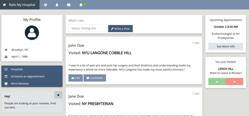Rate My Hospital | Devpost