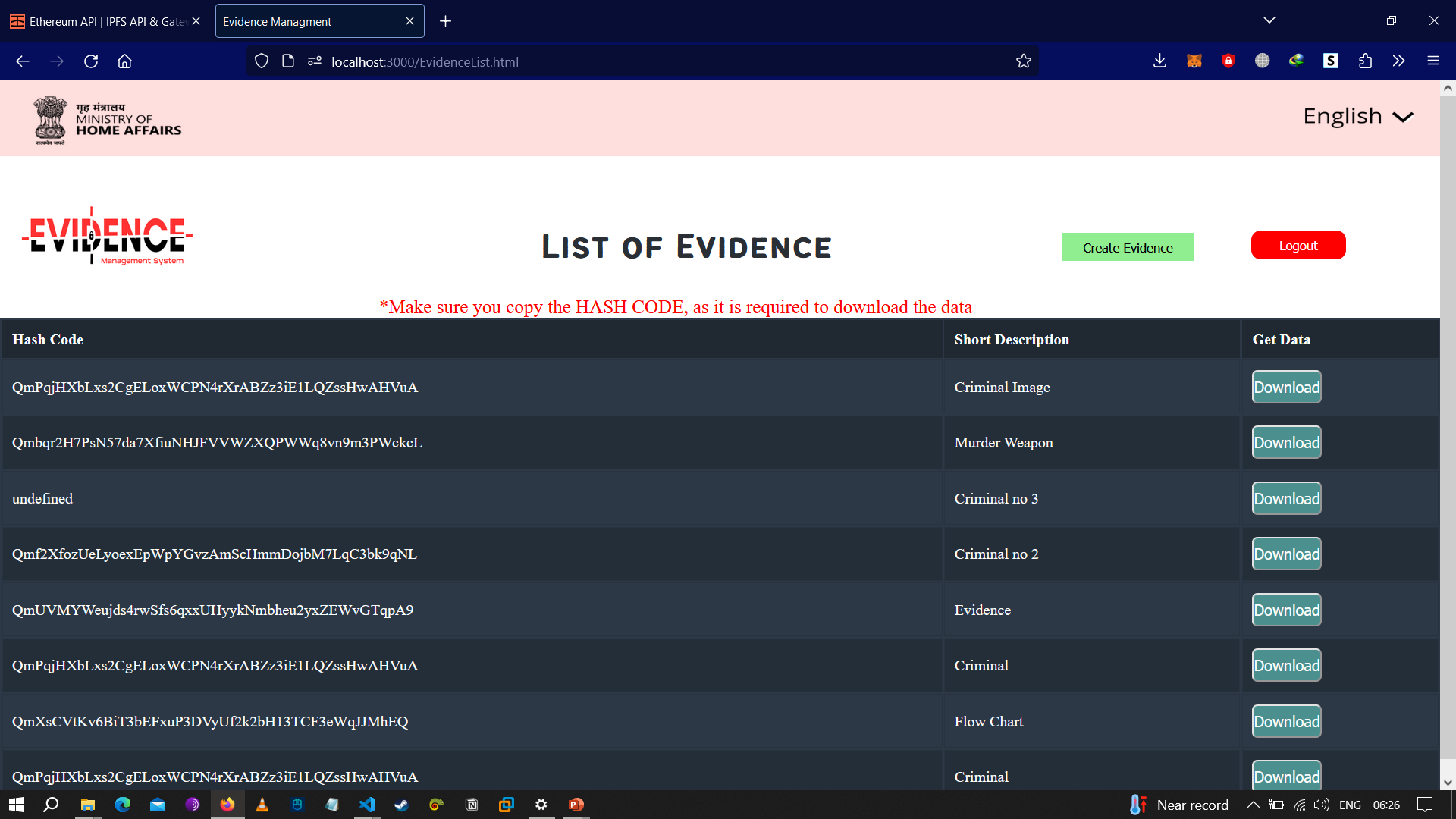 Blockchain and AI Based Evidence Management System | Devpost