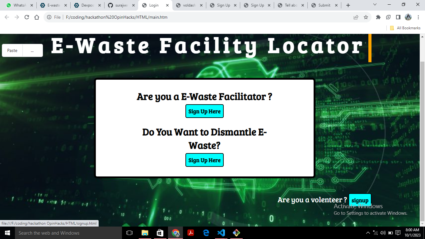 E-waste facility locator | Devpost