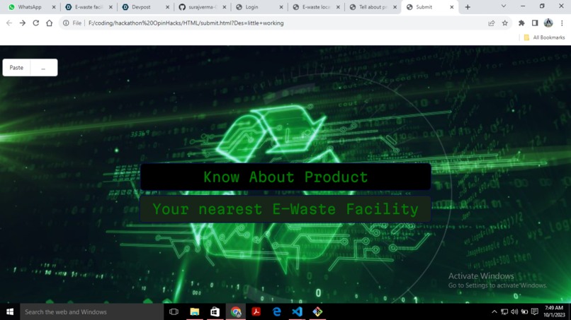 E-waste facility locator | Devpost