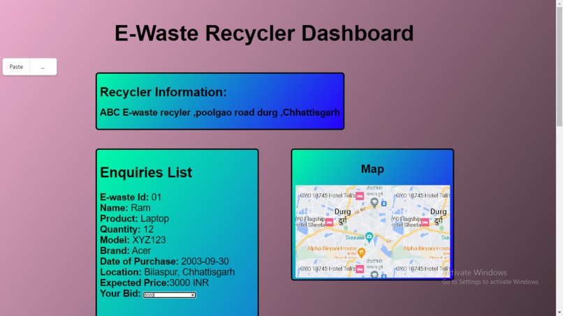 E-waste facility locator | Devpost