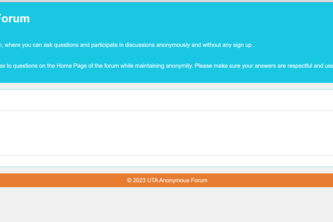 UTA Anonymous Forum | Devpost