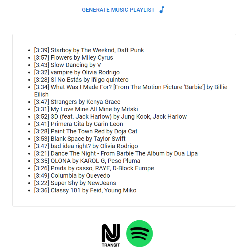 Trip Music Planner | Devpost