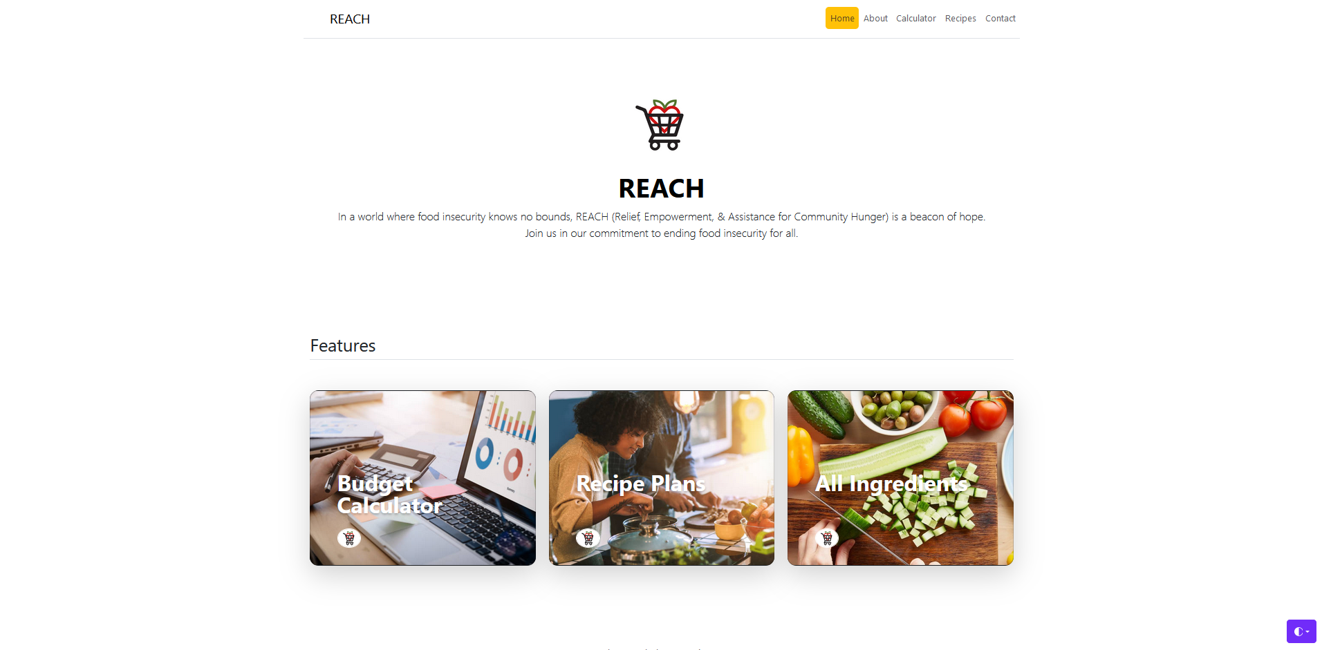 Relief Empowerment & Assistance for Community Hunger (REACH) | Devpost