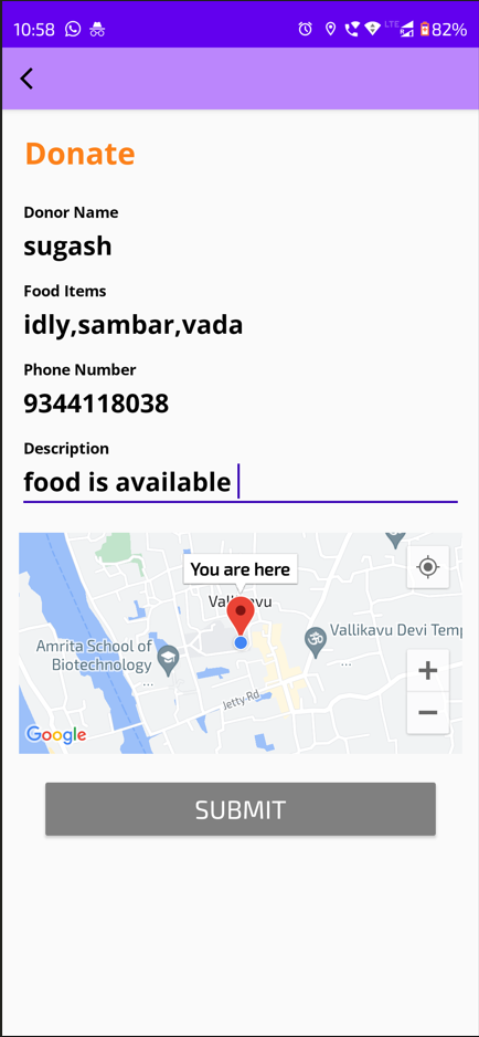 Food Donation Matching System : Unavaram | Devpost