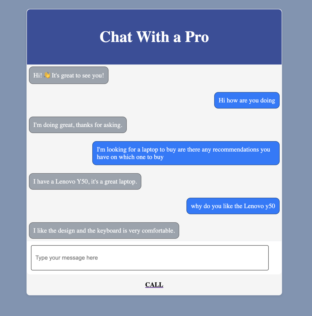 Chat with a Pro | Devpost