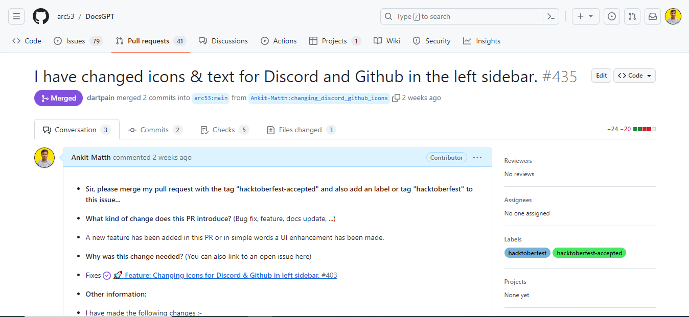 Make an OS Contribution ( Challenge Completed ) | Devpost
