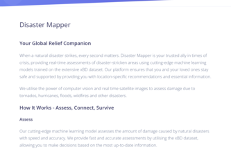 Disaster Mapper [Datascience for Humanity - ON244] | Devpost