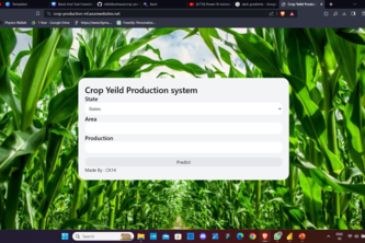 Crop yield prediction website | Devpost