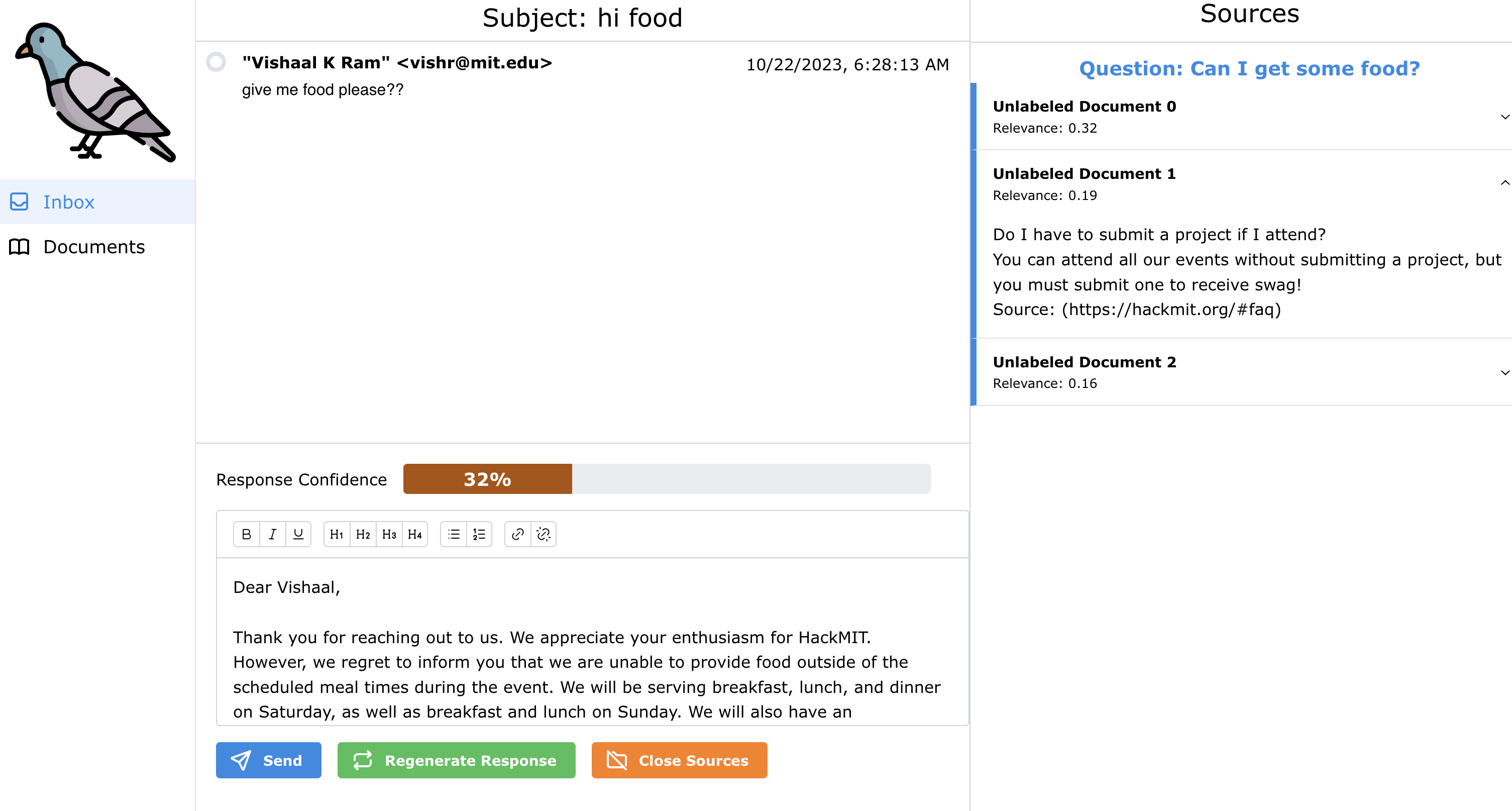 Pigeon: Your Personal Email Assistant | Devpost
