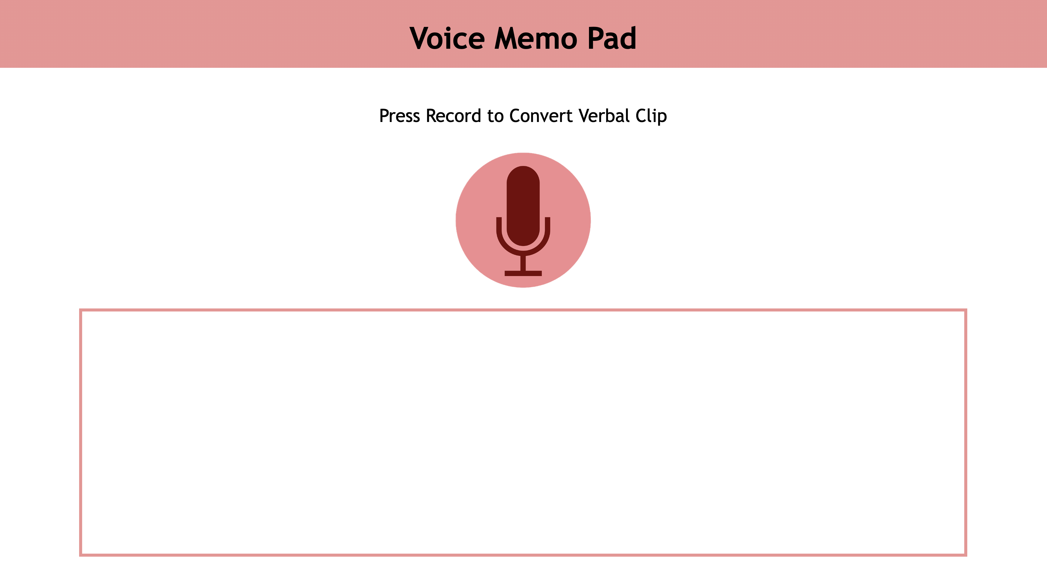 Voice Memo Pad | Devpost