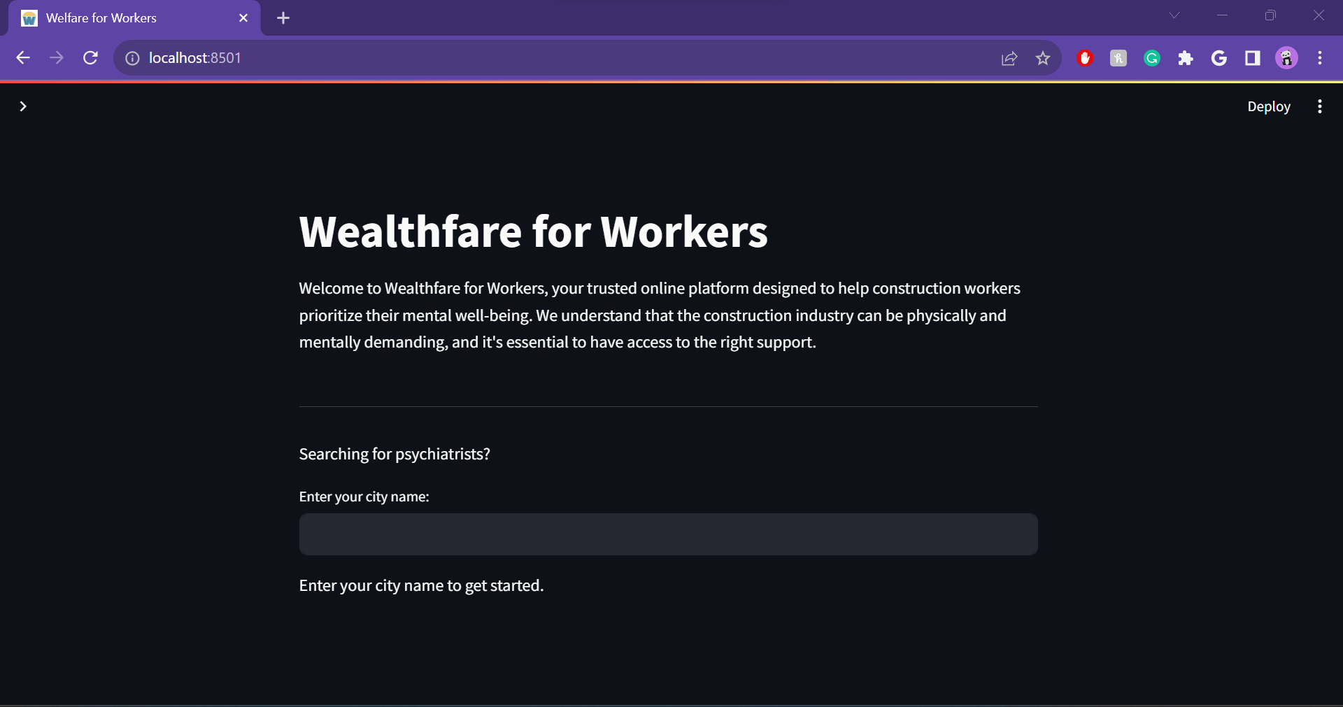 Welfare for Workers | Devpost