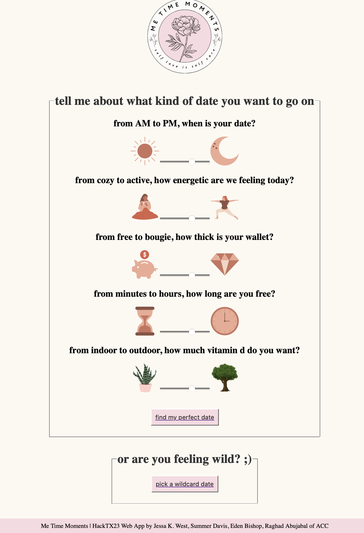 Me Time Moments | Devpost