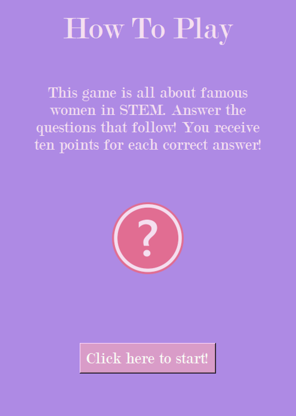 STEMsational Women: Trailblazing Trivia | Devpost