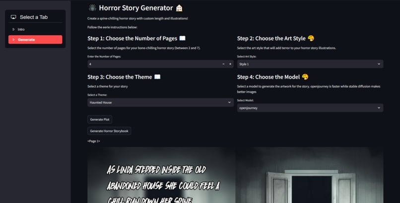 Free Horror Storybook Generator | Devpost