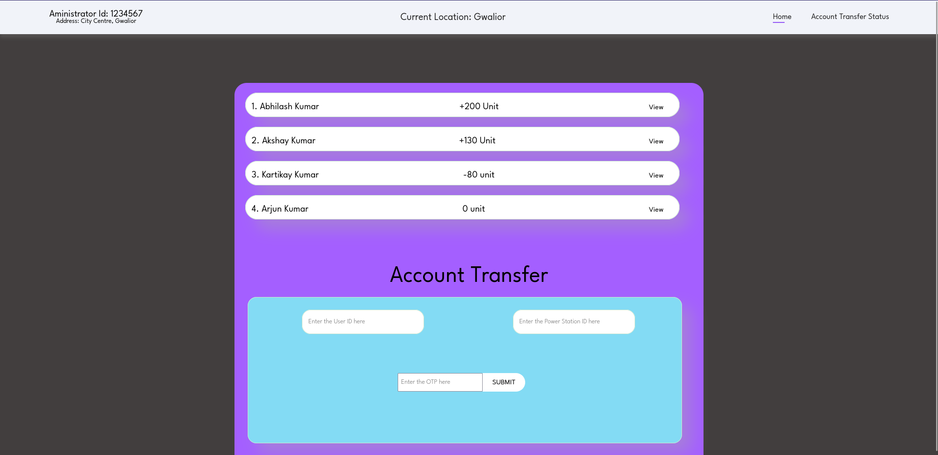 Virtual Electricity Transfer and Trading | Devpost