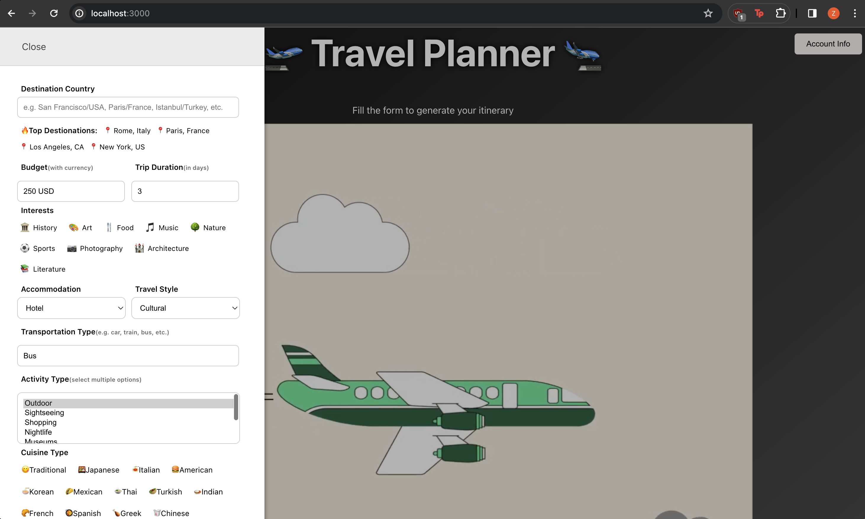 Travel Planner | Devpost
