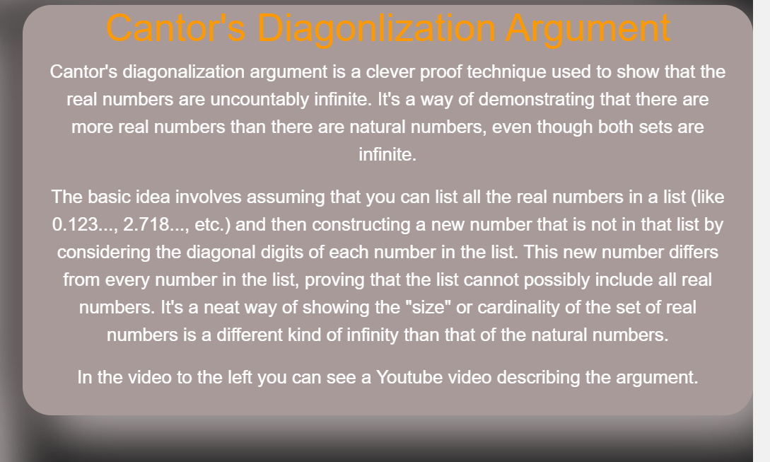 An Exploration of Infinity | Devpost