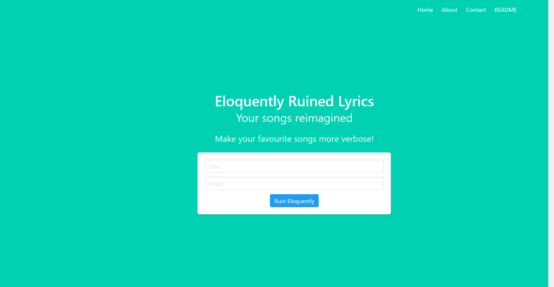 Eloquently Ruined Lyrics | Devpost