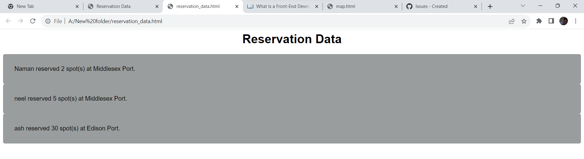Government ports parking reservation system | Devpost