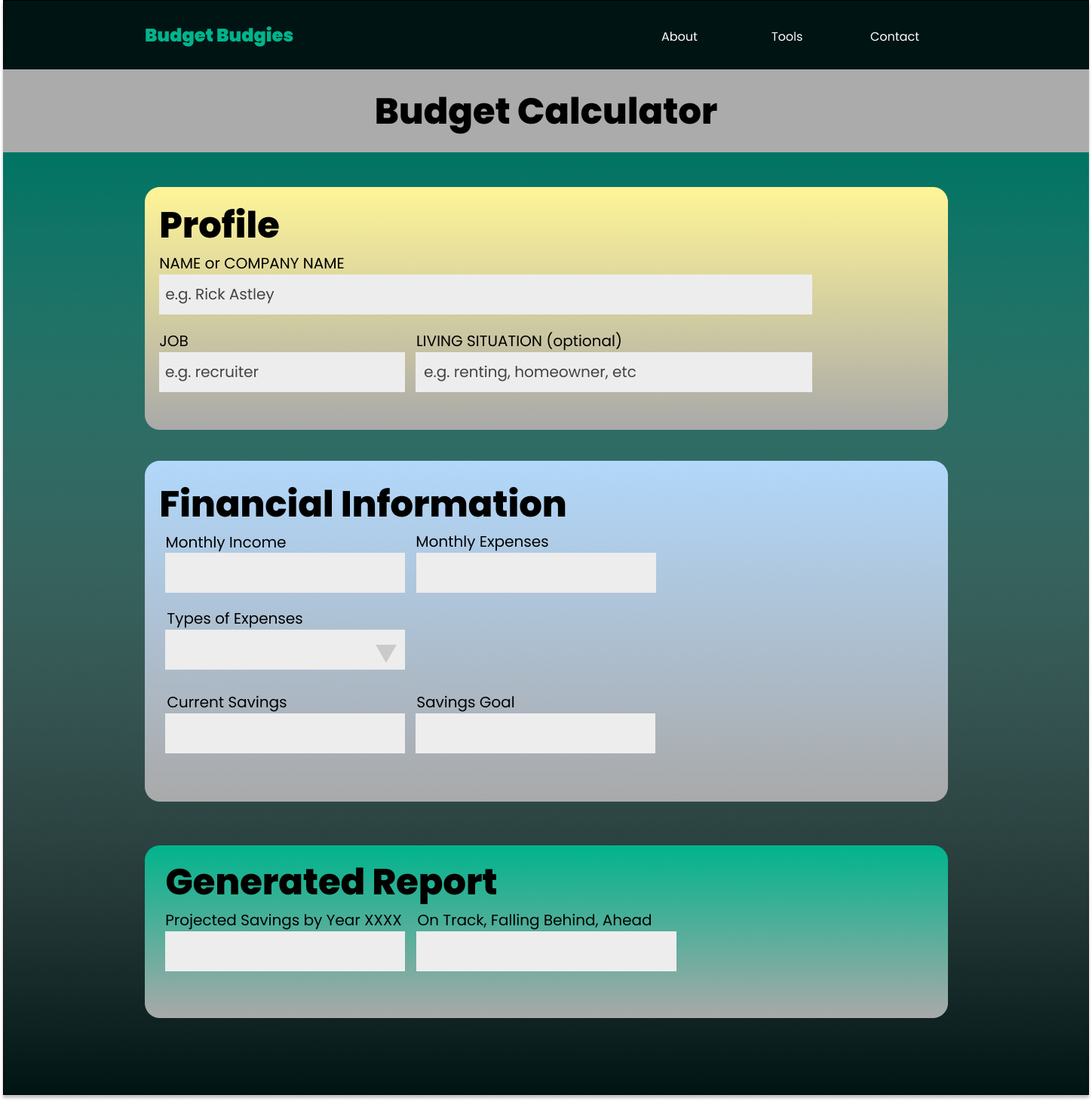 Budget Budgies | Devpost