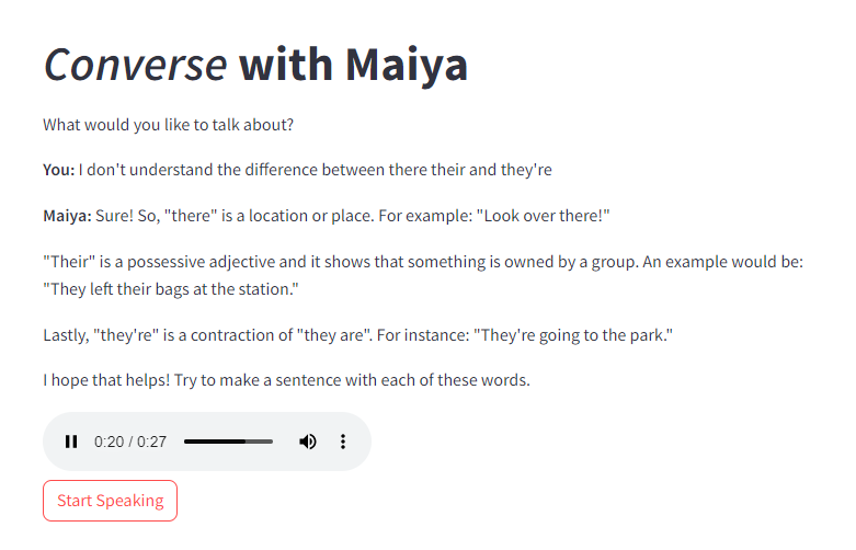 Maiya, English Tutor | Devpost