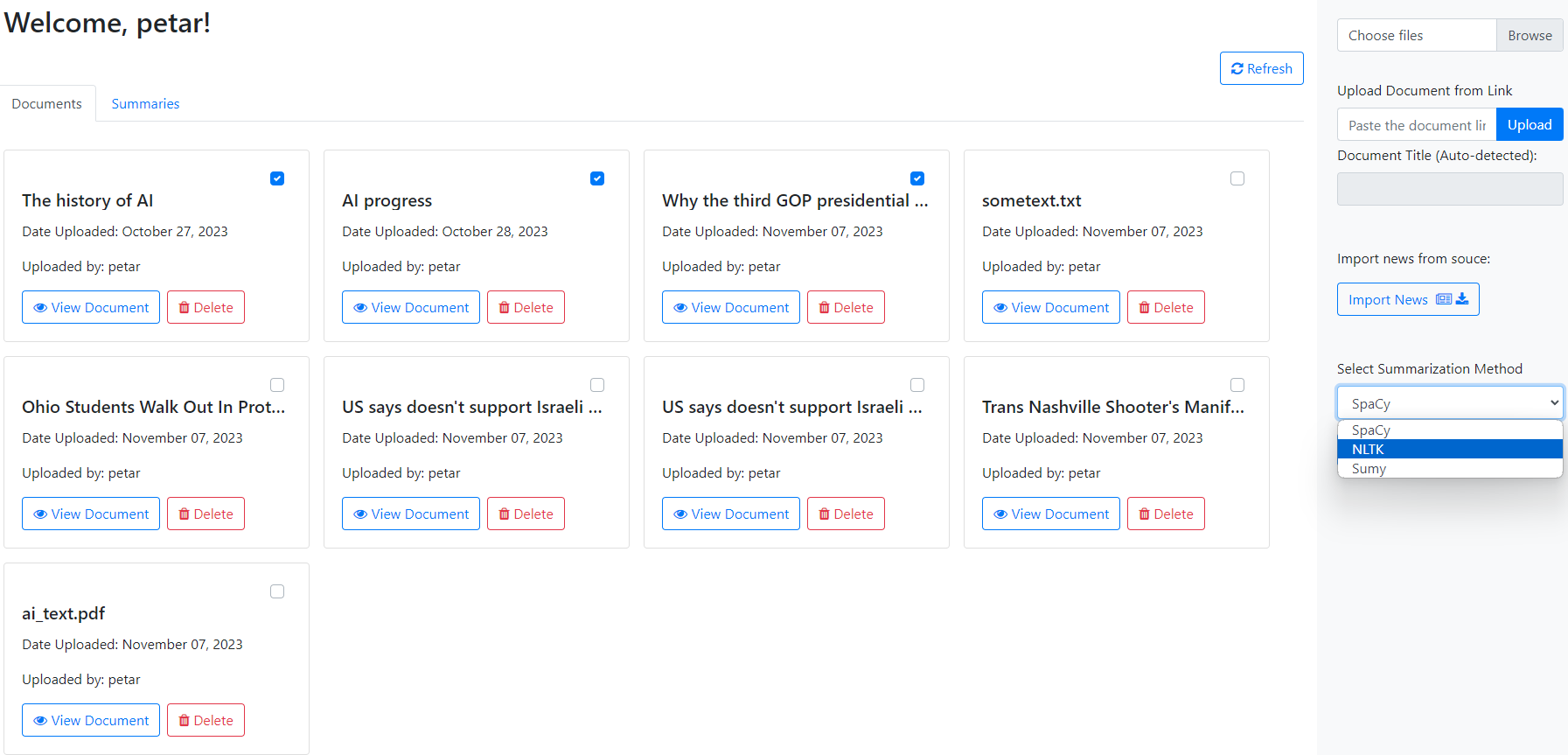 Multi Document Summarizer As A Service Devpost